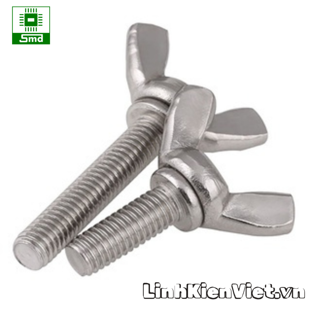 Bulong tai hồng inox 304 M3 M4 M5 M6 M8 Bu lông cánh chuồn các độ dài thép không gỉ các loại ...