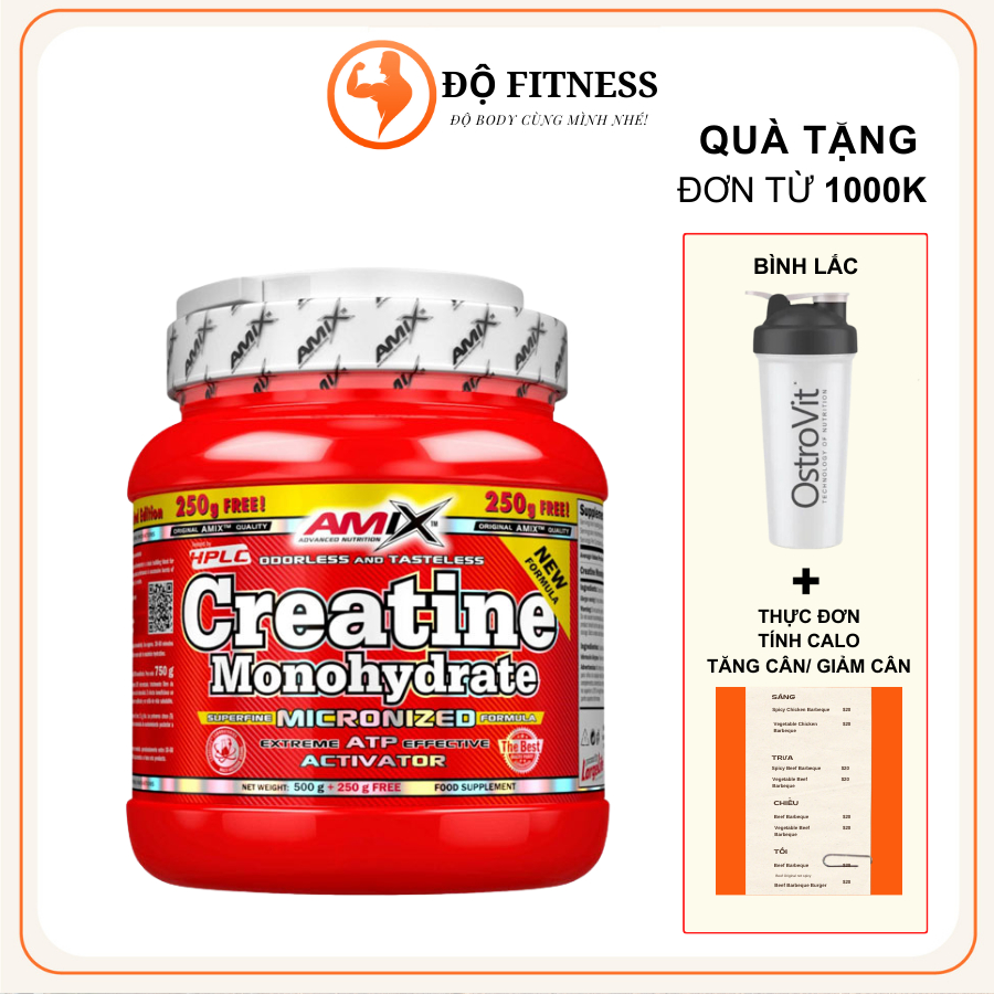 Creatine Monohydrate Amix 500g (166 Servings) | Shopee Việt Nam