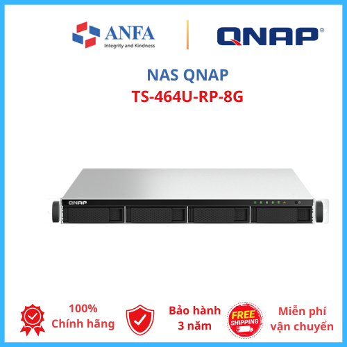 Thiết bị lưu trữ Nas QNAP, Model: TS-464U-RP-8G | Shopee Việt Nam