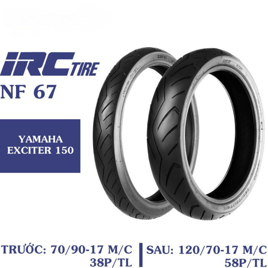 Vỏ lốp xe IRC cho Exciter 150 (2014, 2018) Exciter 155 (2020) NF67 | Shopee Việt Nam