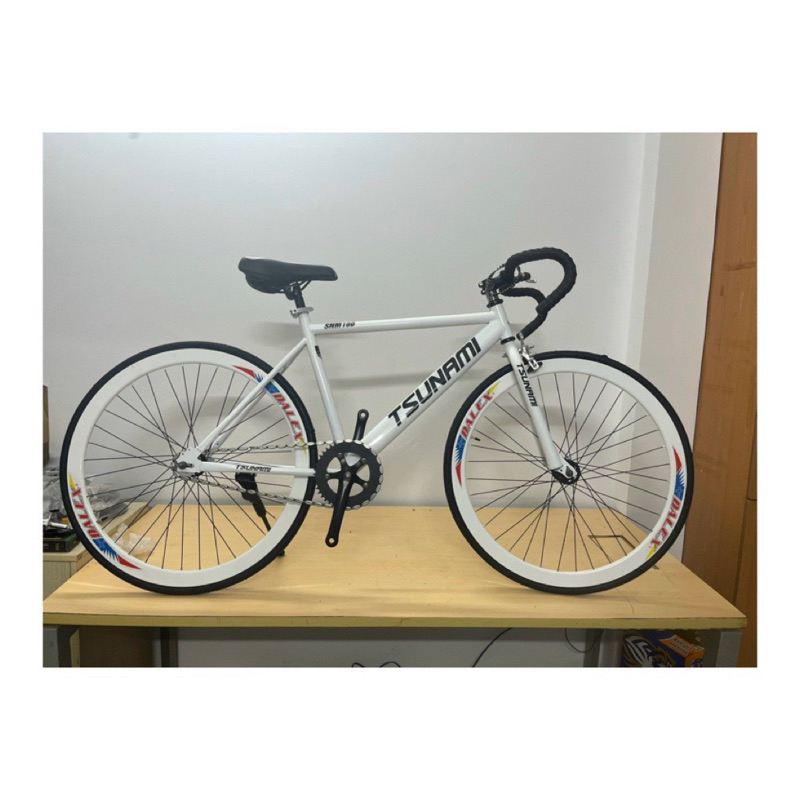 Xe Đạp Fixed Gear & Single Speed. Trắng - Vành Trắng.(Tặng Strap ...