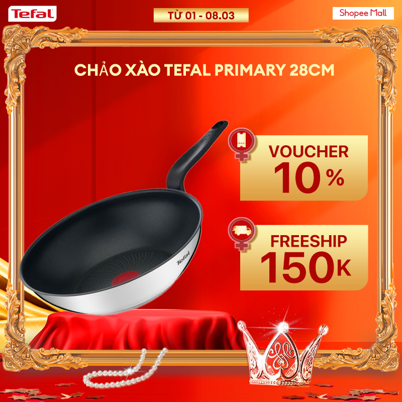 Chảo xào inox chống dính đáy từ Tefal Primary 28cm | Shopee Việt Nam