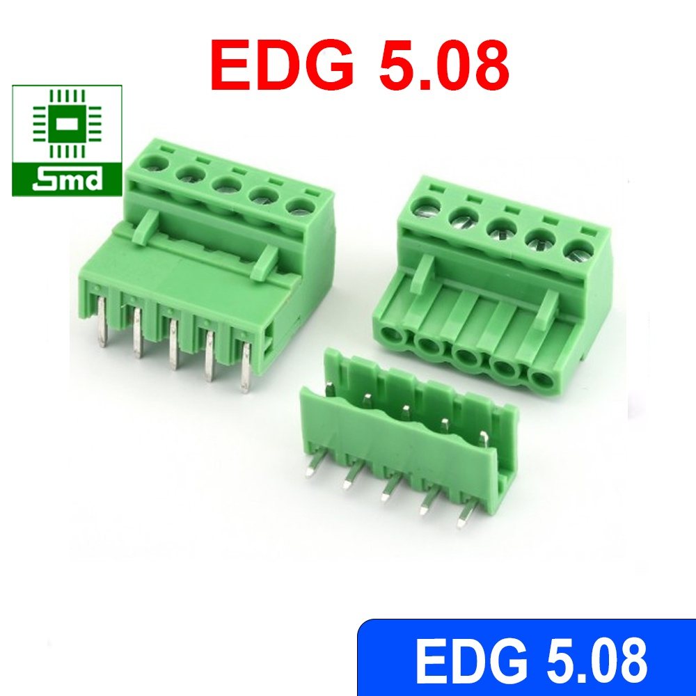 Cọc nguồn Cầu Đấu xanh 2EDG-5.08 Pluggable TERMINAL Block 5.08mm 2P 3P 4P 5P 6P 7P 8P Header cắm ...