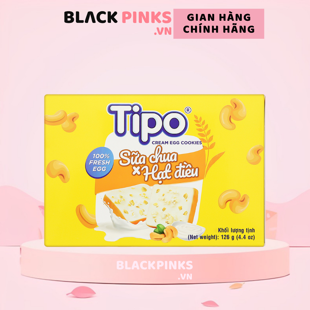 Bánh trứng sữa chua rắc hạt điều Tipo hộp 126g | Shopee Việt Nam