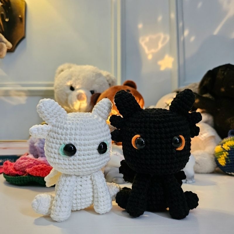 Rồng Night Fury và Toothless phiên bản len móc | Shopee Việt Nam