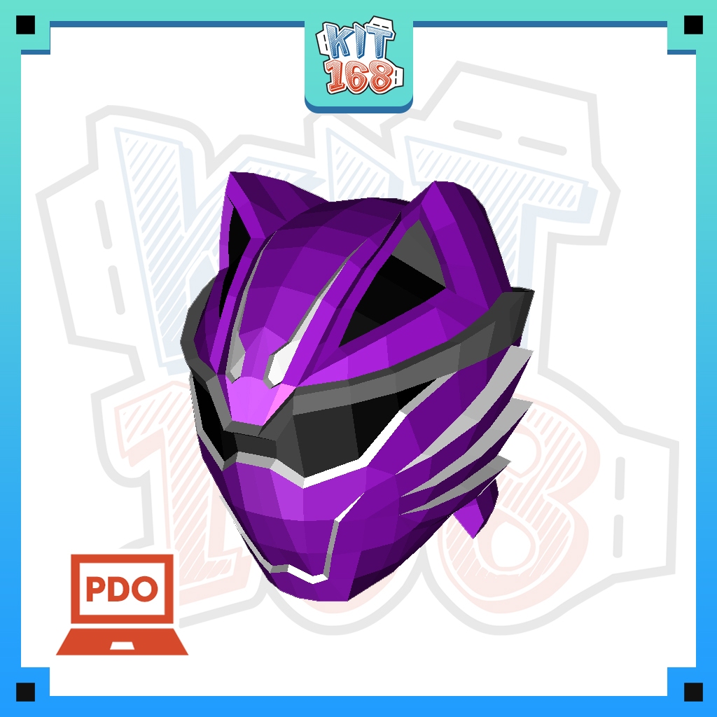 Mô hình giấy Anime Game Robot Mũ GekiViolet's - Power Rangers (đội lên ...