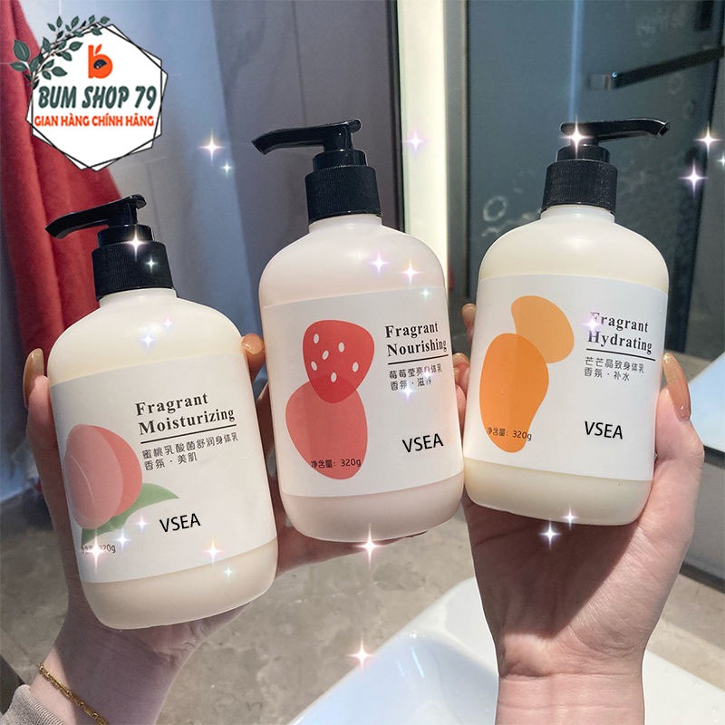 Sữa Dưỡng Ẩm Vsea 320g Hương Trái Cây Ngọt Thơm, Kem Body Lotion 3 Mùi ...