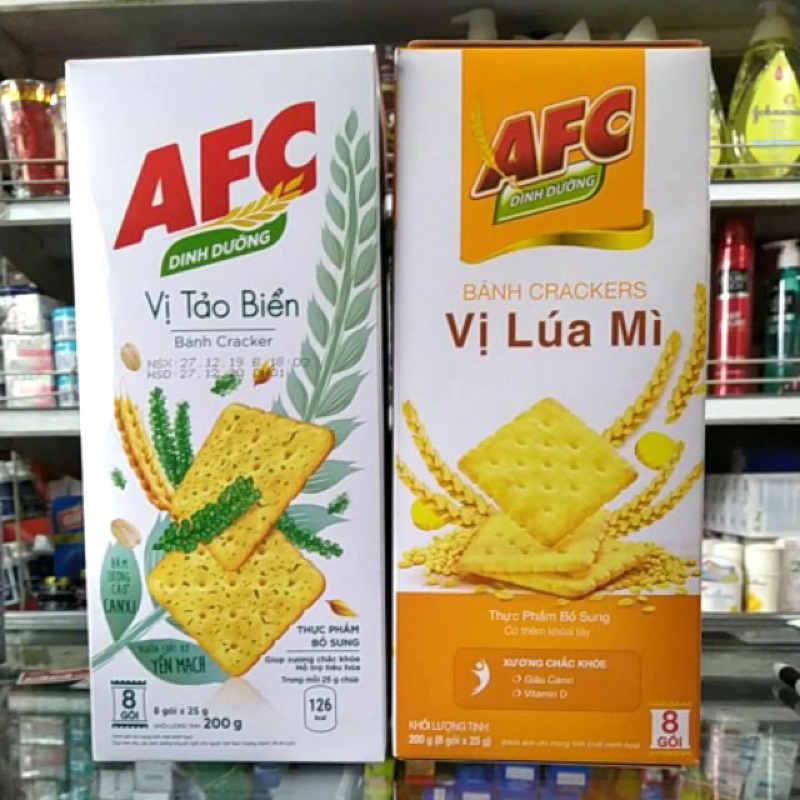 BÁNH QUY AFC VỊ RAU/ Lúa mì hộp 8Gói 172G | Shopee Việt Nam