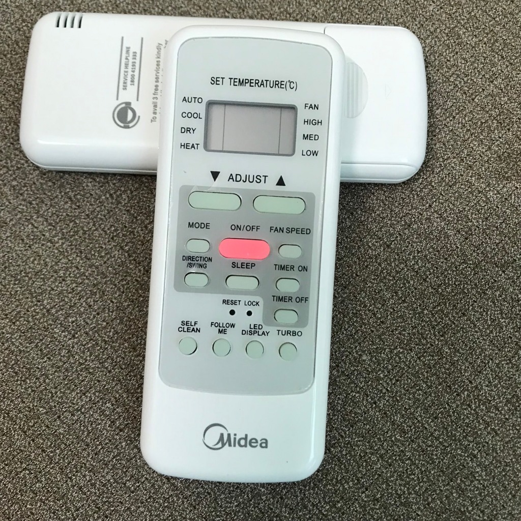 Điều khiển điều hòa midea, Remote máy lạnh midea RG51Y2/BGE hàng chính ...