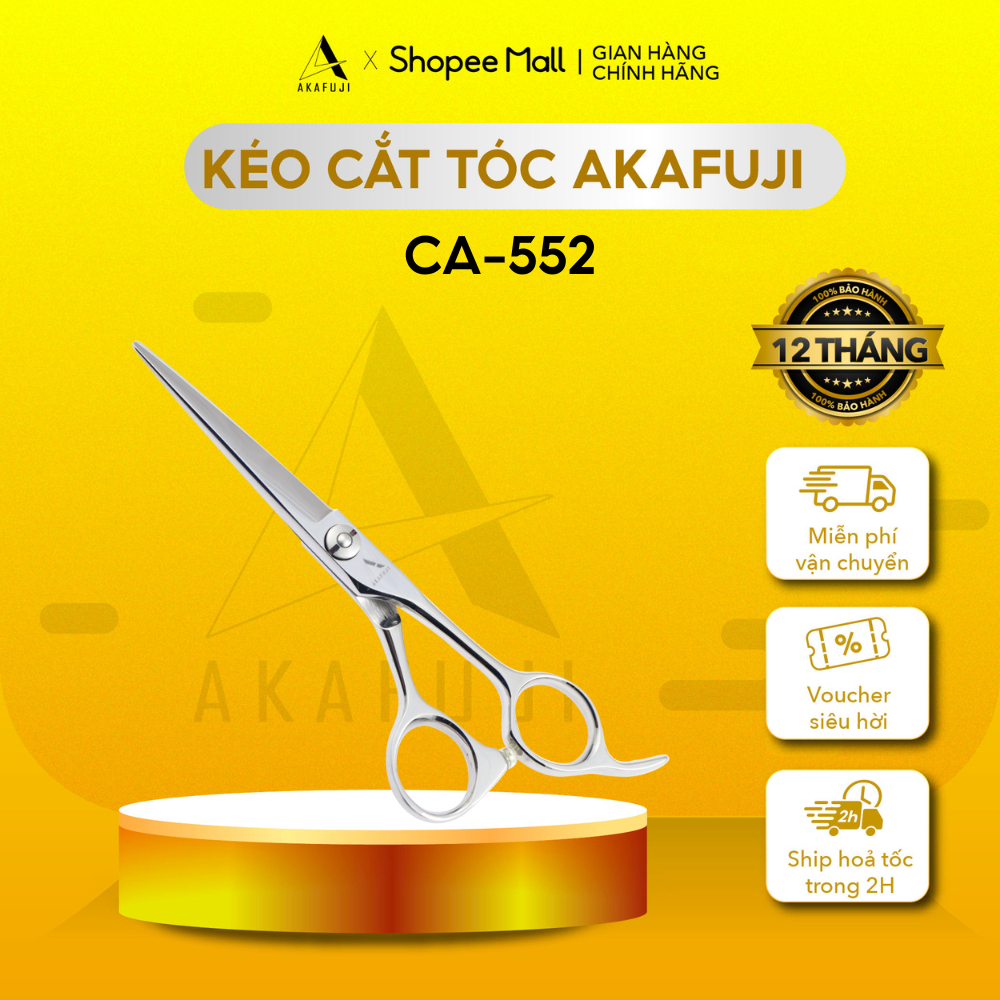 Kéo Cắt Tóc AKAFUJI CA 552 SIZE 5.5 inches Thép Nhật Cao Cấp [HÀNG ...
