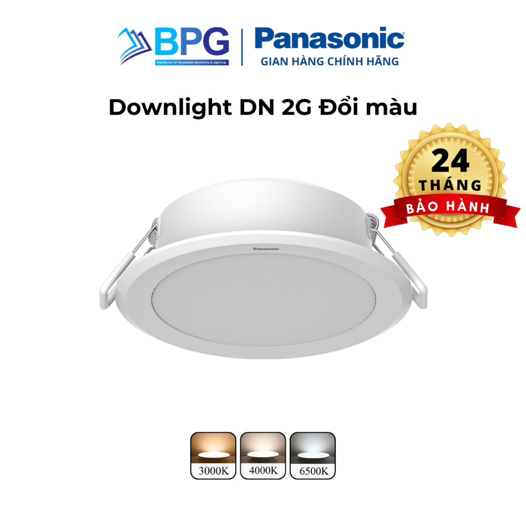 Đèn LED âm trần Downlight Đổi màu Panasonic DN 2G Công suất (9W,12W,15W), lỗ 90mm, 110mm, 125mm ...