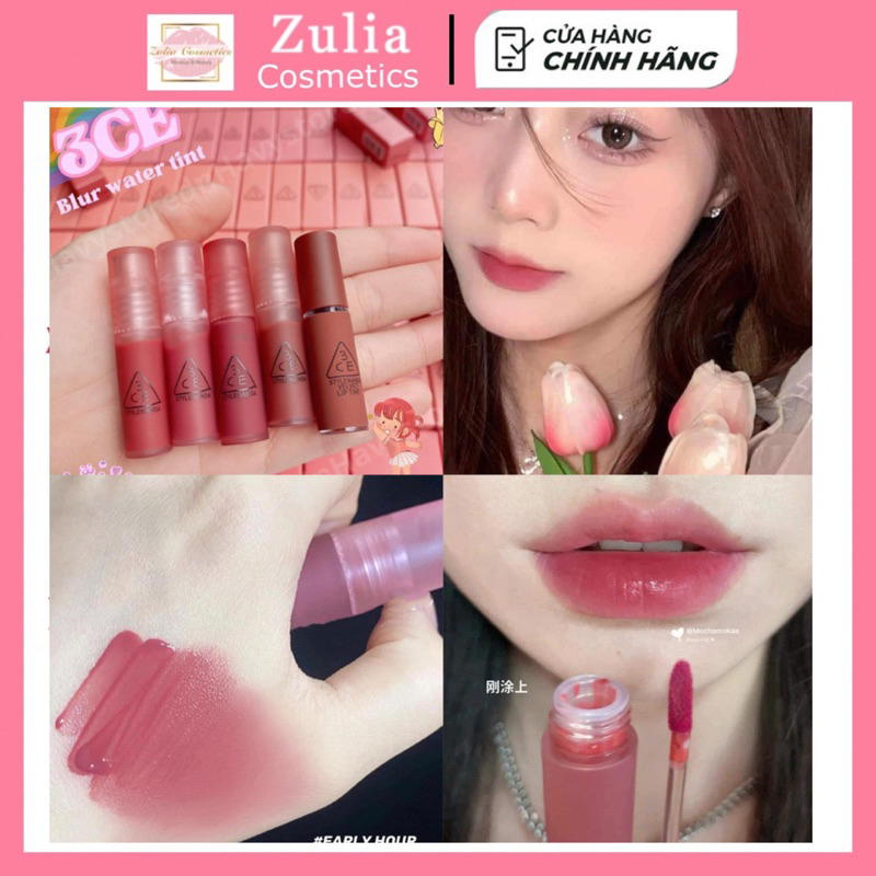[MINI SIZE] Son Kem Lì 3CE Water Tint Mini Đeo Khẩu Trang Không Lem Hàn ...