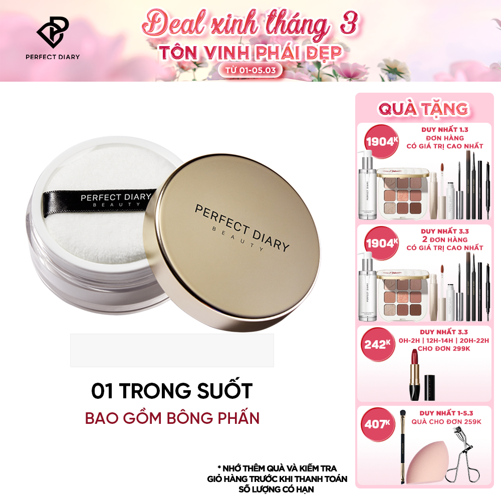 Phấn phủ Perfect Diary PerfectStay chống thấm nước kiểm soát dầu 3 màu ...