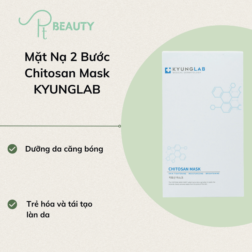Mặt nạ 2 bước Chitosan Mask KYUNGLAB siêu căng bóng mịn da - 1 miếng ...