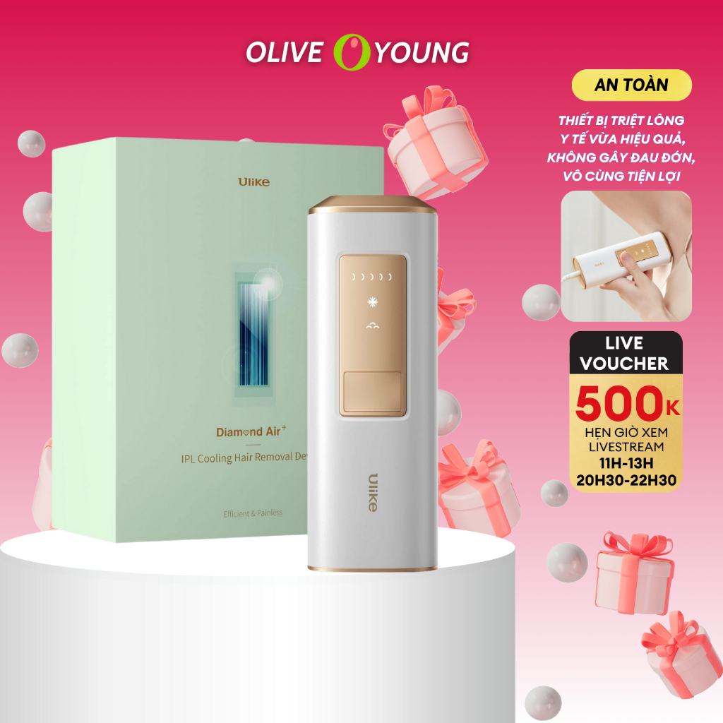 Máy triệt lông Ulike ICE COOL IPL -WHITE Công nghệ IPL triệt lạnh không ...