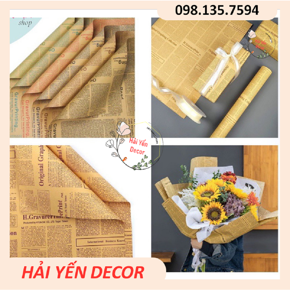 Tập 20 tờ giấy báo gói hoa,bọc vở,bọc quà khổ 50*70cm | Shopee Việt Nam