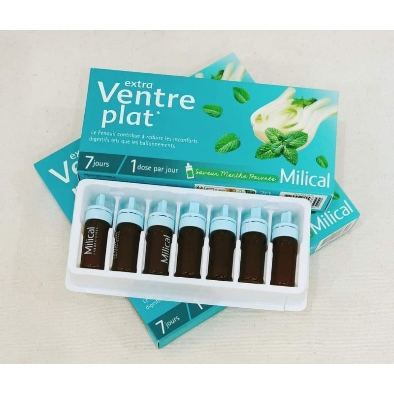 Detox Milical Extra Ventre Plat thải độc đường ruột đốt mỡ bụng 7 ống ...