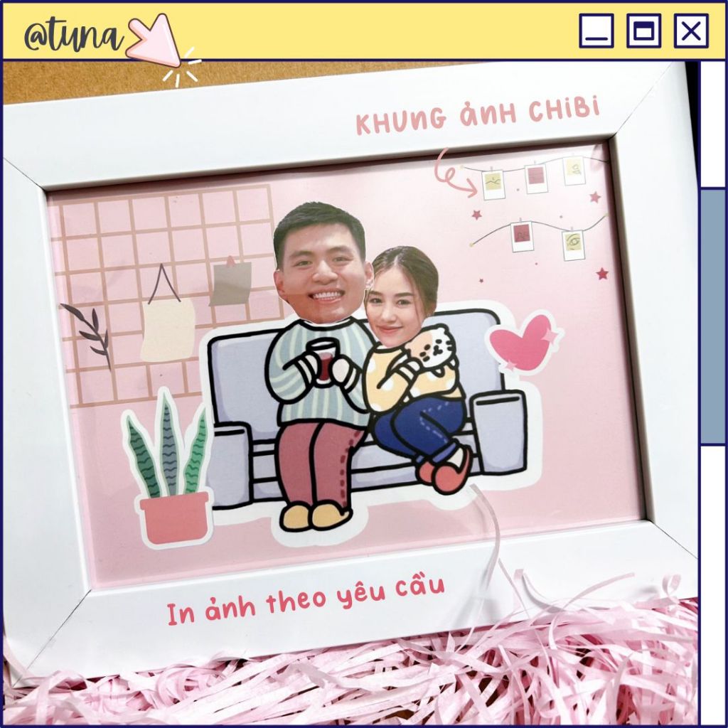 Khung Ảnh Handmade Chibi Cặp Đôi Quà Tặng In Theo Yêu Cầu Tặng Bạn Trai ...