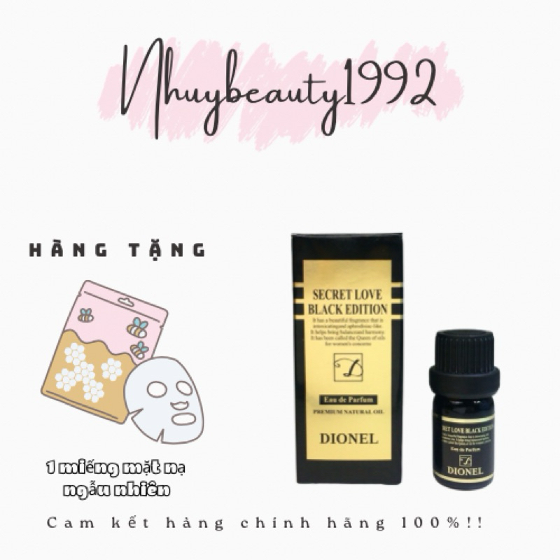 [Chính hãng] Nước hoa vùng kín Dionel màu đen Secret Love Eau De Parfum ...