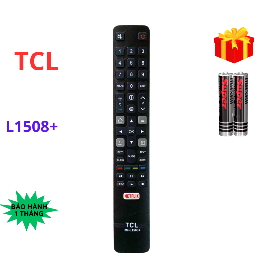 Remote điều khiển tivi TCL Mã 11 RM-L1508+, điều khiển TV TCL các dòng LED - LCD - Tặng kèm pin ...