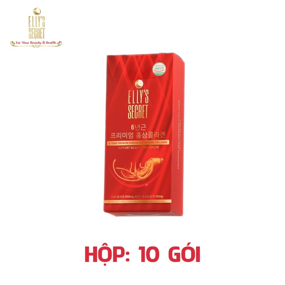 Hồng Sâm Collagen Elly’s Secret Đẹp Da, Tăng Đề Kháng, Chống Lão Hóa Hàn Quốc 10ml x 10 gói ...