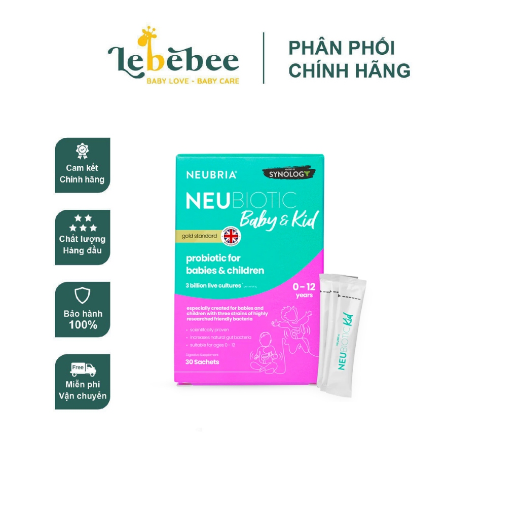 Men vi sinh Neubria Neubiotic Baby & Kid cho bé 0-12 tuổi ( hộp 30 gói ...