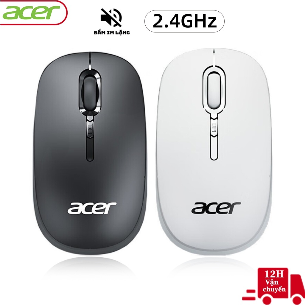 Bàn Phím và Chuột Không Dây Acer USB Không Dây 2.4G Siêu Nhạy Không Gây Ồn xài được cho laptop ...