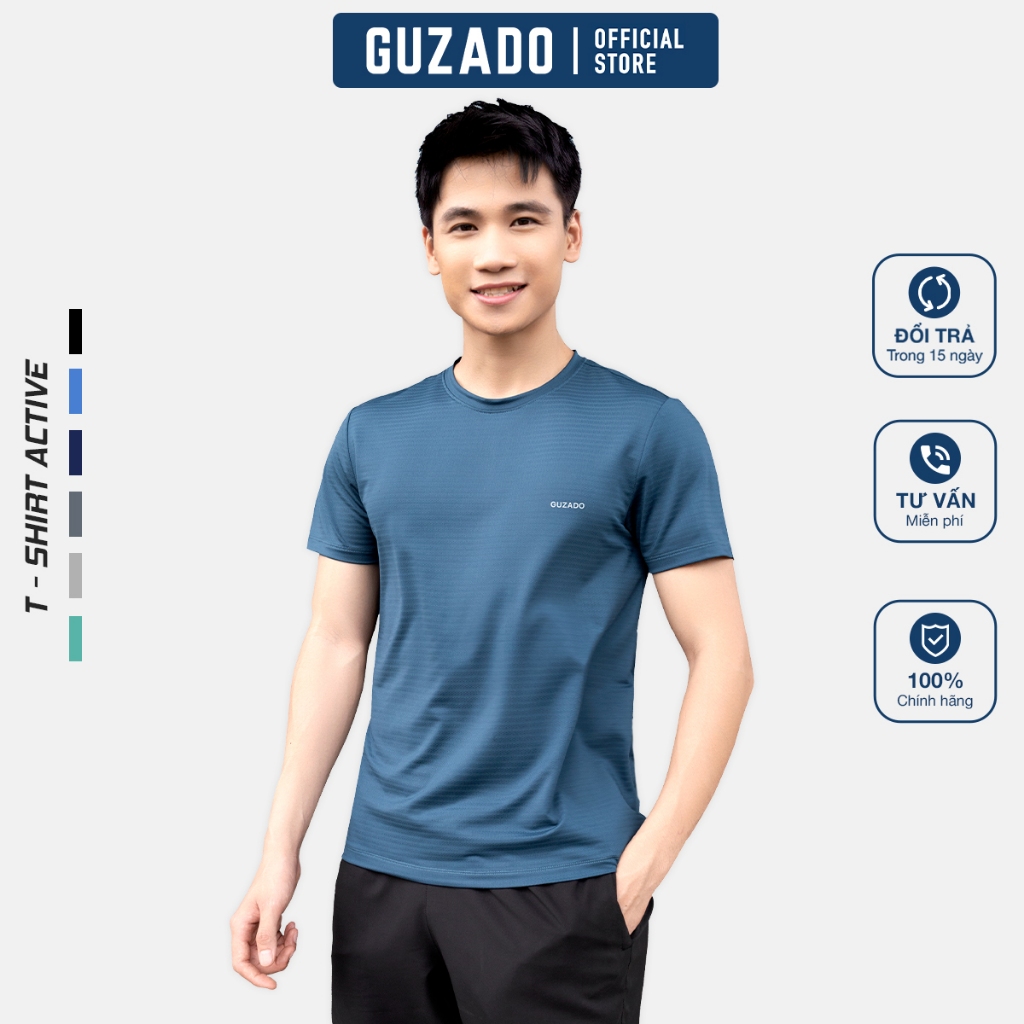 Áo Thun Nam GUZADO Mẫu Thể Thao, Mặc Nhà Vải Coolmax Thoáng Khí, Co ...
