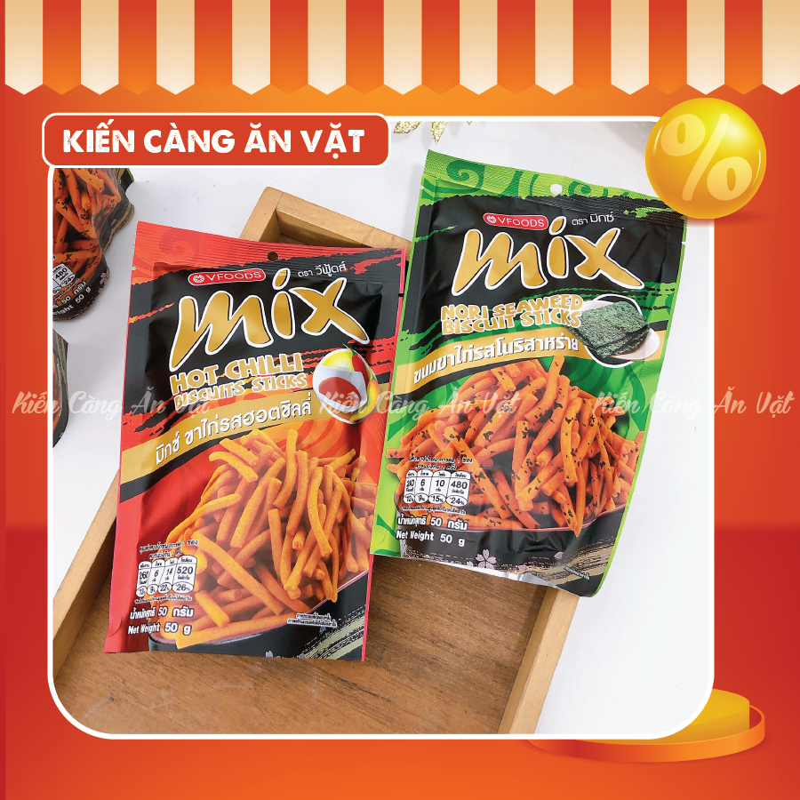 Snack bim MIX Vfoods tăm que cay Thái Lan 2 vị thơm ngon (gói ~ 50g ...