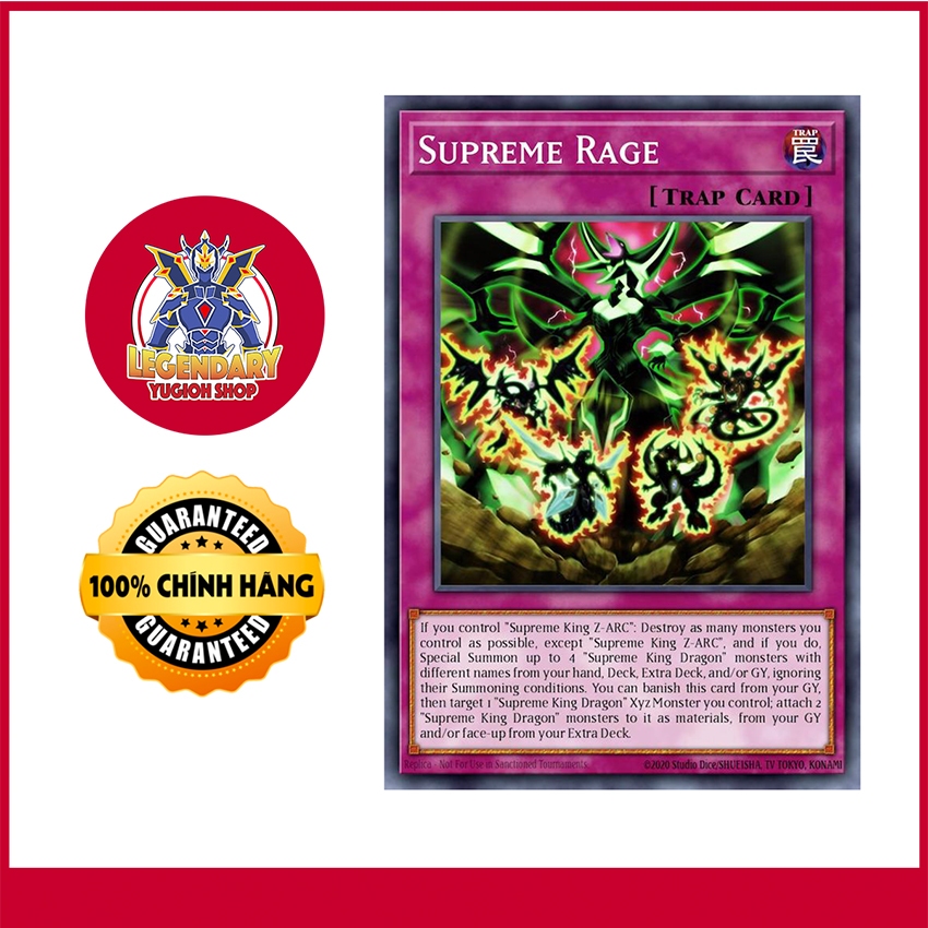 [Thẻ Bài Yugioh Chính Hãng] Supreme Rage | Shopee Việt Nam