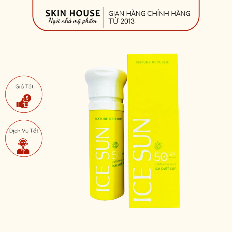 Kem Chống Nắng Nature Republic Ice Sun California Aloe Ice Puff Sun Spf ...