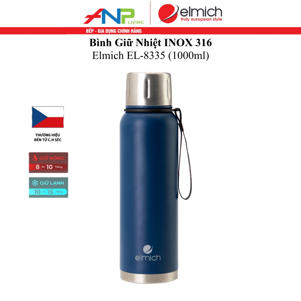 Bình Giữ Nhiệt INOX 316 Elmich EL-8311, EL-8335 (Dung Tích 800ML- 1000L, Có Quai Xách) | Shopee ...