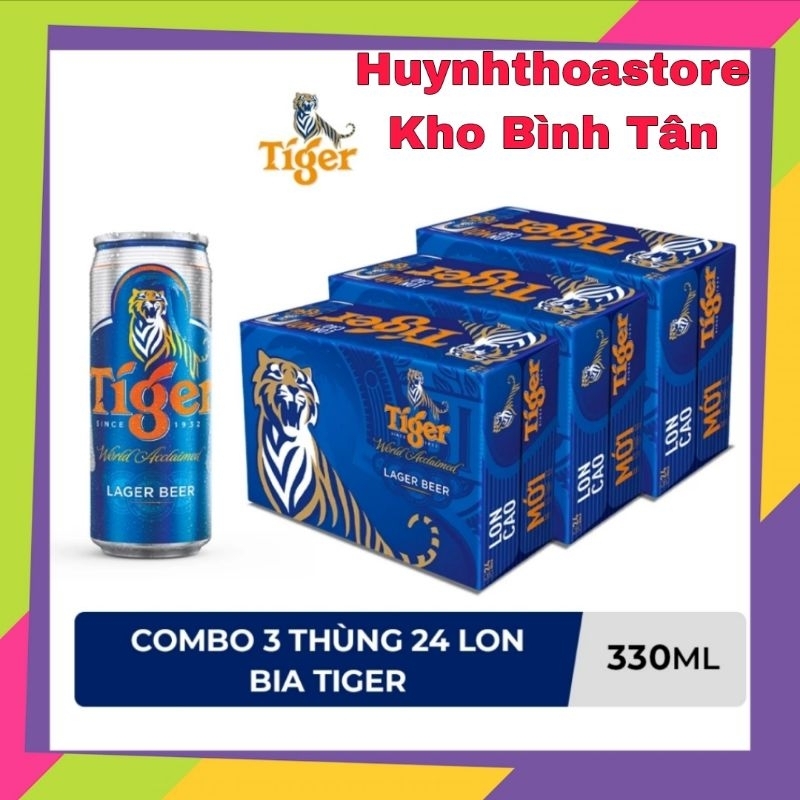 Combo 3 Thùng 24 lon bia Tiger 330ml | Shopee Việt Nam