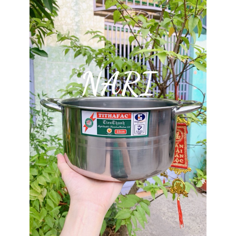 Nồi inox Tithafac (14-32cm) sử dụng được bếp từ đủ size, nồi inox cao ...