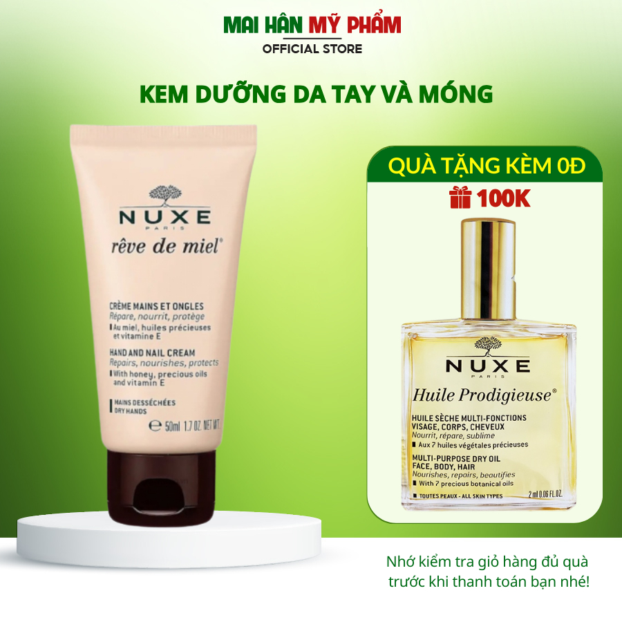 Kem dưỡng da tay và móng Nuxe Reve De Miel Hand And Nail Cream 50ml | Shopee Việt Nam