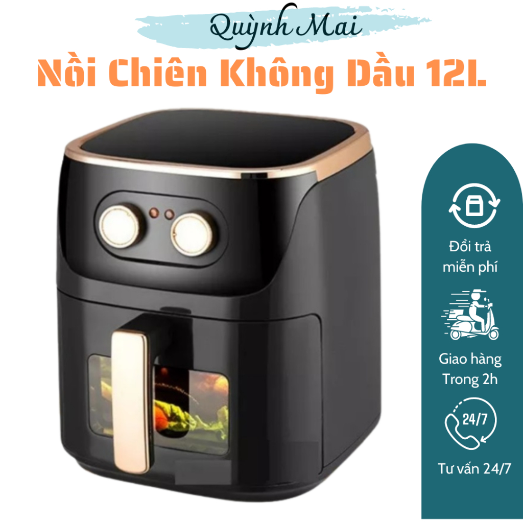 Nồi chiên không dầu CAMEL 12 lít, Công suất 1500w - Bảo hành chính hãng ...