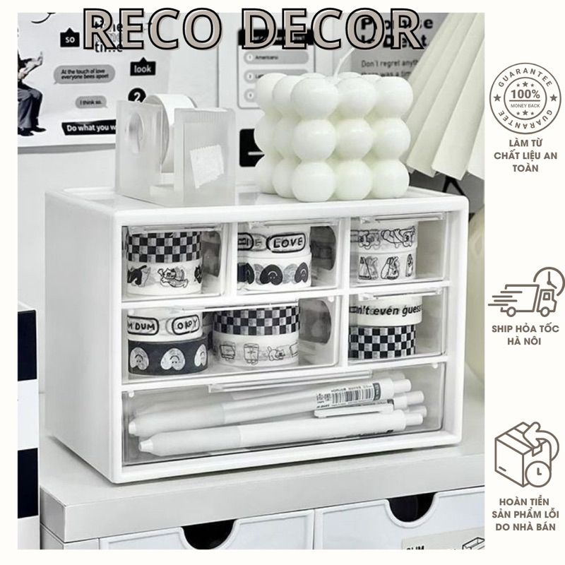 Tủ Hộp Cute Mini 6 Ngăn Lớn Nhiều Màu Đựng Đồ Lặt Vặt Decor Bàn Học ...