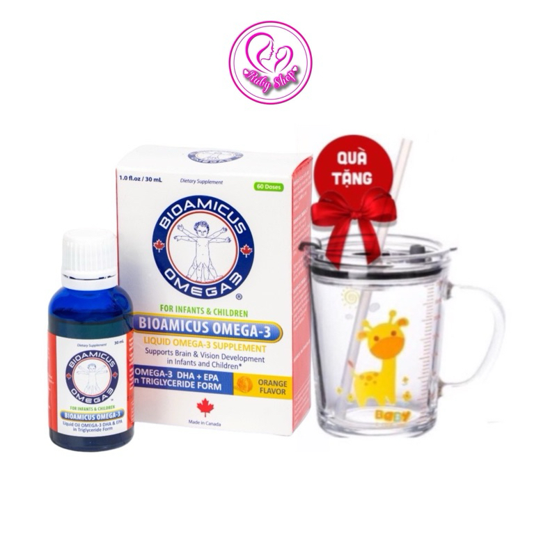 Biomicus Omega 3 bổ sung DHA Cho bé chai 30ml giúp bé thông minh mắt ...