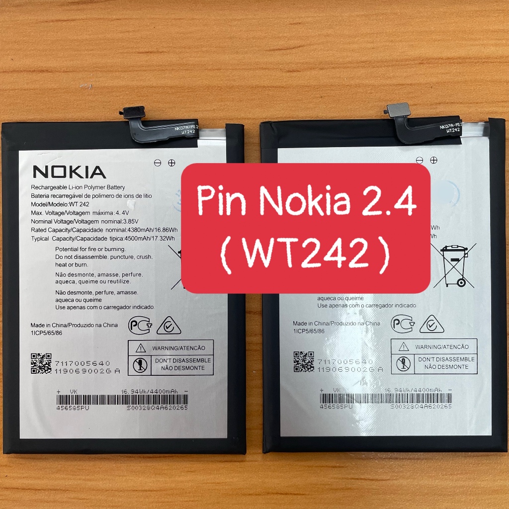 Pin Nokia 2.4 / WT242 / Dung Lượng 4500mAh Hàng Zin Nhaaoj Khẩu Bảo ...