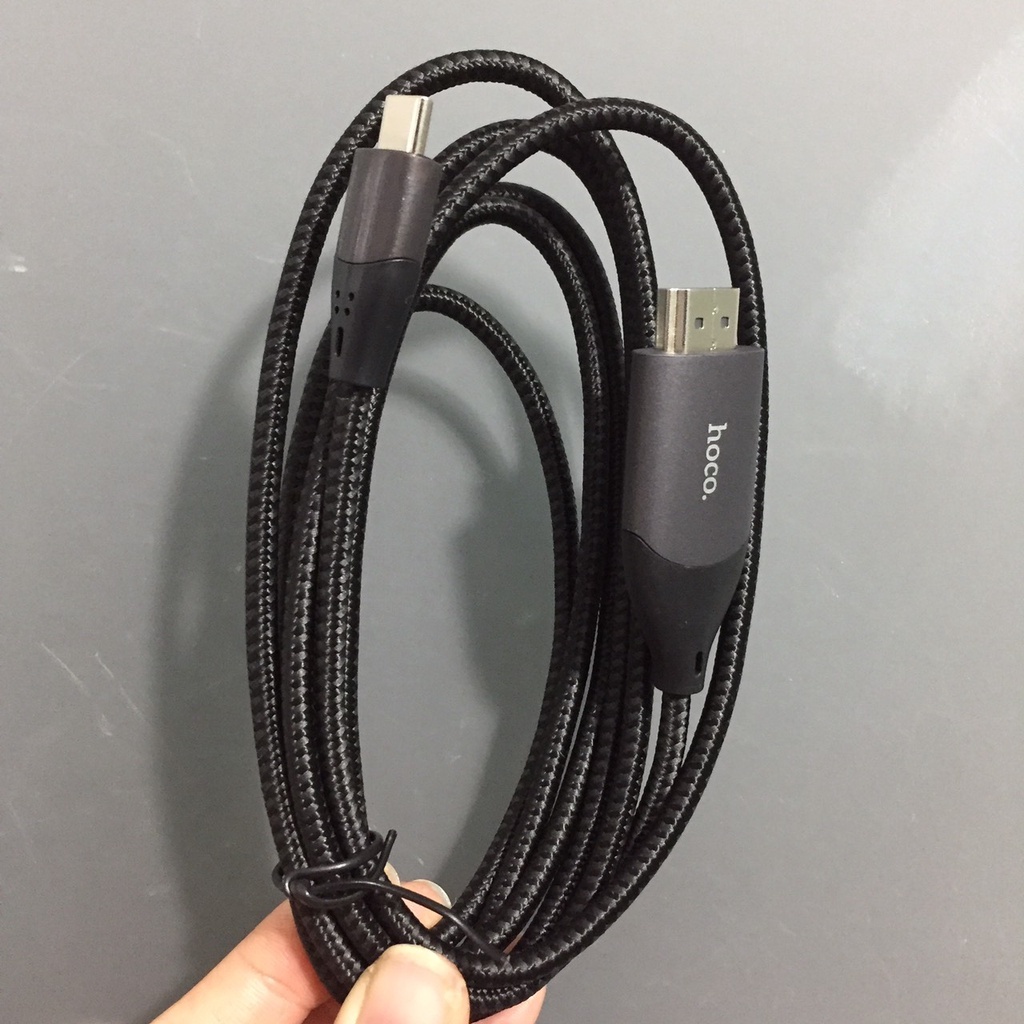 Cáp chuyển Type-C sang HDMI tivi cho các dòng điện thoại và máy tính hình ảnh 4K Hoco UA16 dây ...