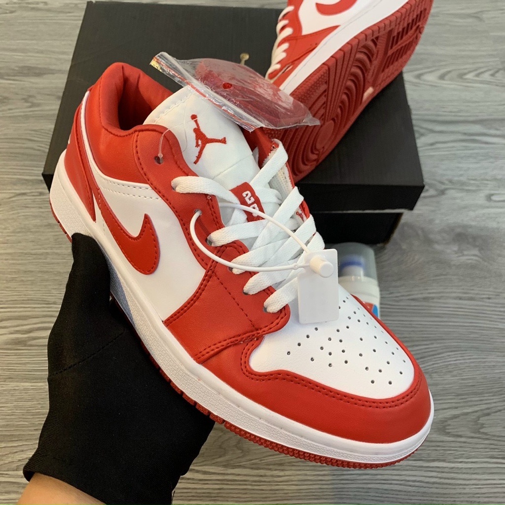 Giày thể thao Sneaker nam nữ JD1 Low trắng đỏ cực hot, JD 1 Low Gym Red ...