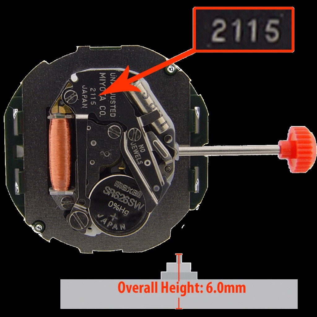 Máy đồng hồ Miyota 2115 quartz movement 1 lịch | Shopee Việt Nam