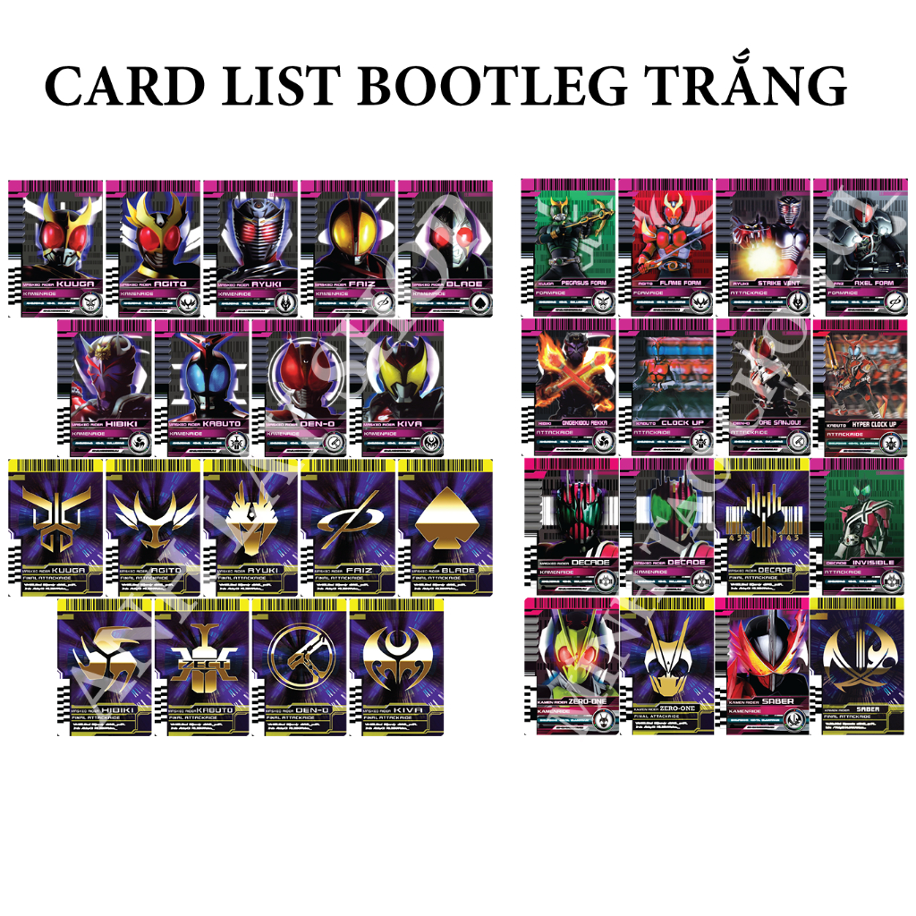 [Có Sẳn]Đồ chơi Advent card Deck csm bootleg của series phim Siêu nhân ...