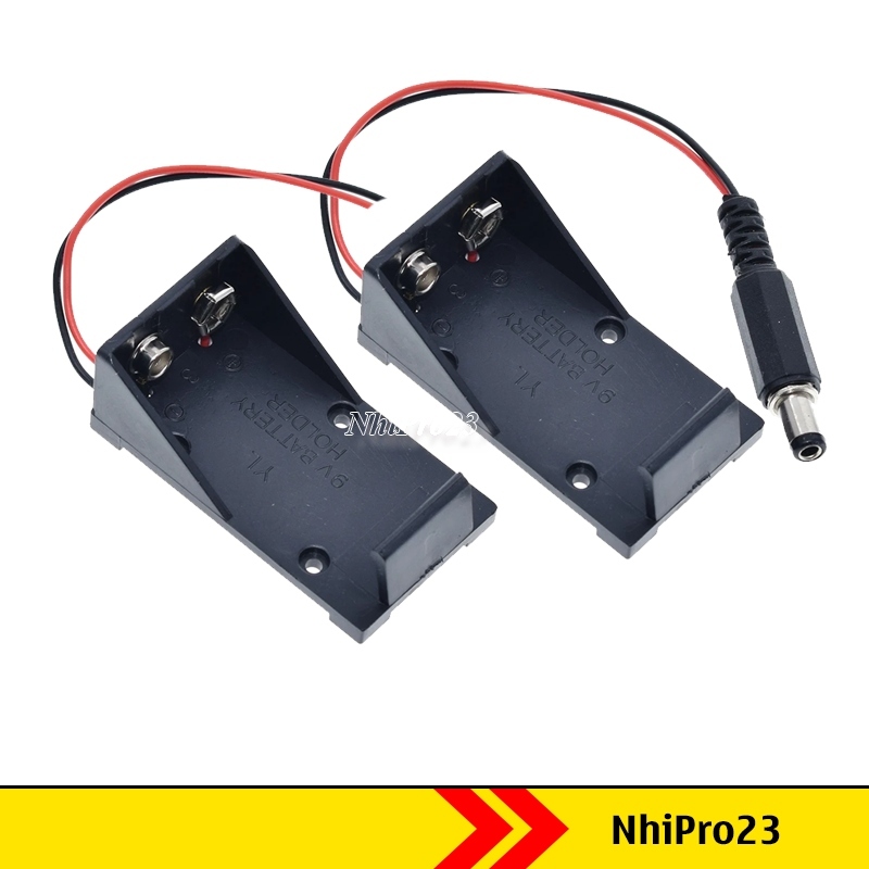 Hộp đế pin 9v nhựa ra dây và jack dc 9V Battery | Shopee Việt Nam