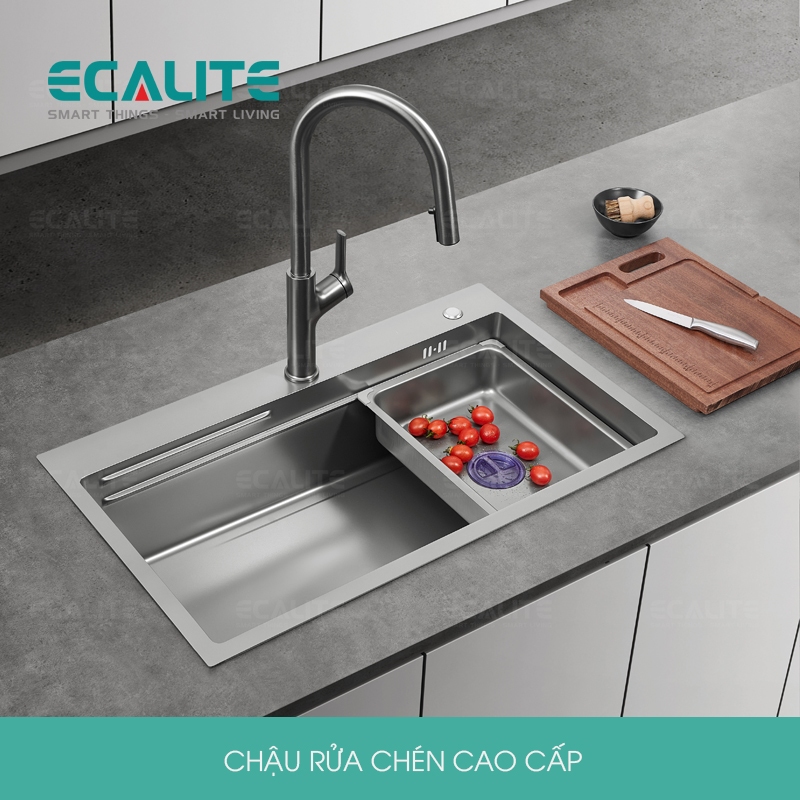 Chậu Rửa Chén Bertha Munual Sink Ecalite ES-N17845HS - Inox 304 ...