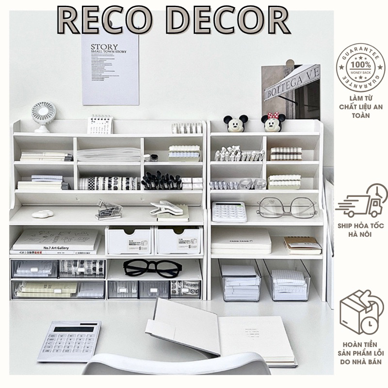 Kệ Để Bàn Chia Ô Đựng Bút mini RECO Sắp Xếp Decor Trang Trí Bàn Học ...