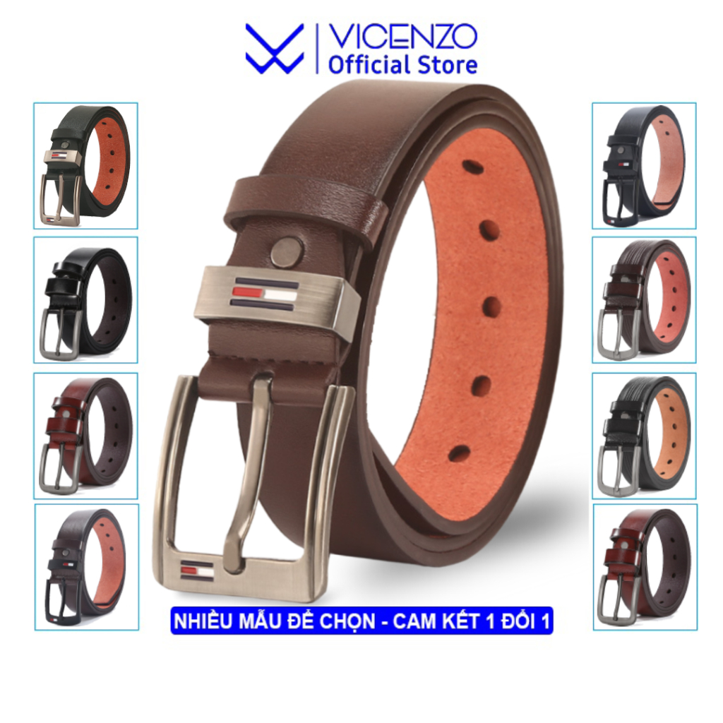 Thắt Lưng Nam Da Mềm Dây Đục Lỗ Khóa Kim 99k Vicenzo Khóa Hợp Kim Ko Rỉ