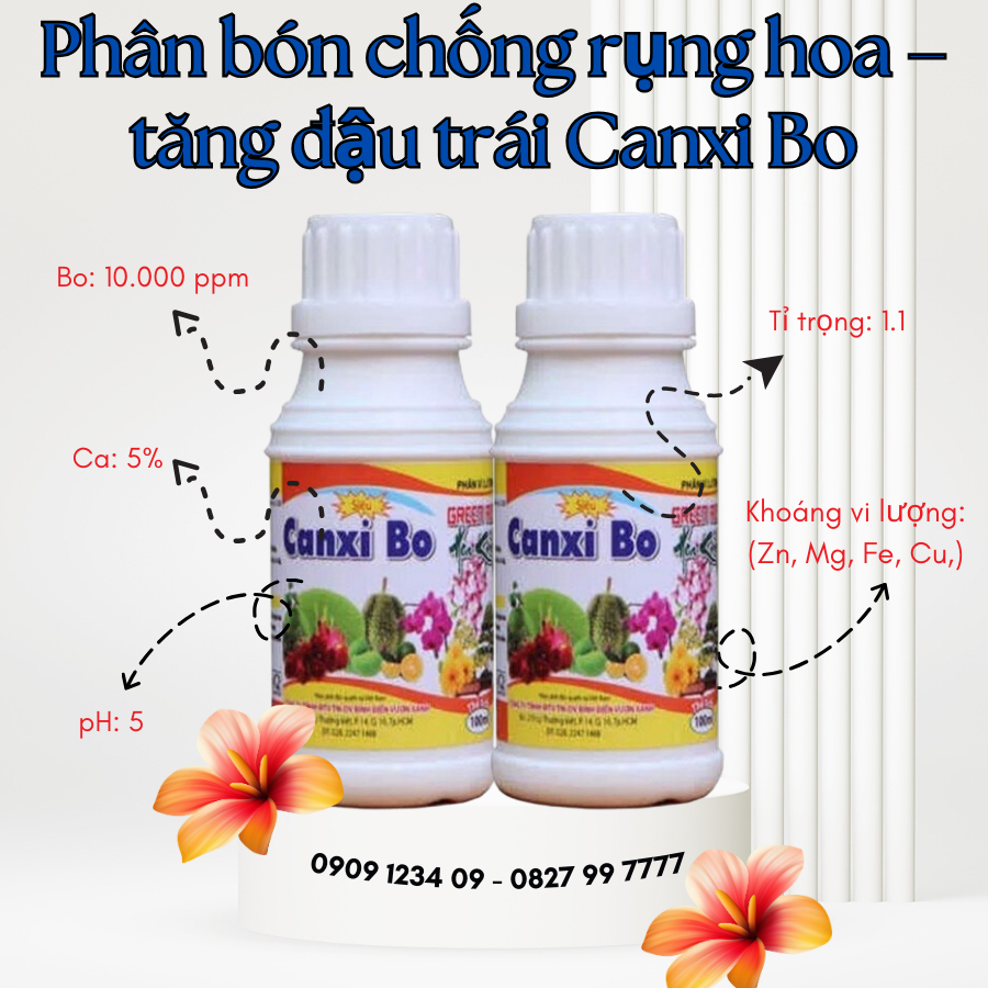 CANXI BO Chai 100ml – Phân bón vi lượng, chống rụng hoa, tăng đậu trái ...