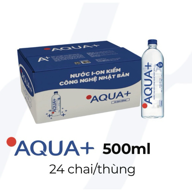 Thùng Nước i-on kiềm Aqua+ 500ml | Shopee Việt Nam