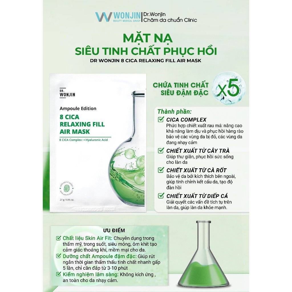 Combo 10 Mặt Nạ Dr.Wonjin Siêu Tinh Chất Fill Air Mask Ampoule Edition ...
